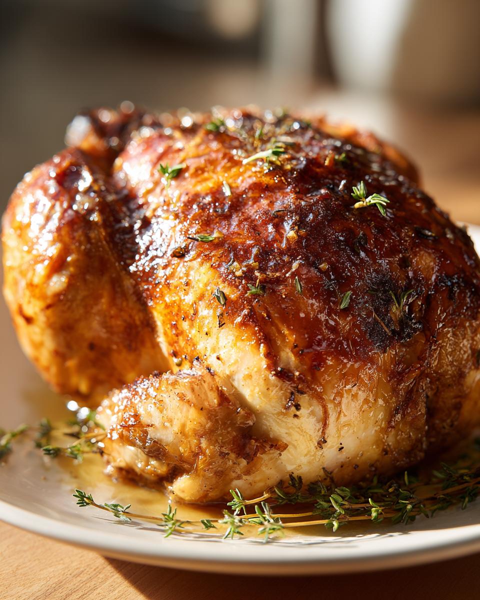 Juicy 5-Ingredient Oven Roasted Chicken with Crispy Skin