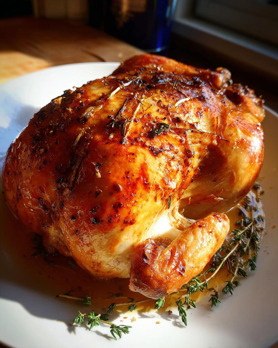 Juicy 5-Ingredient Oven Roasted Chicken with Crispy Skin